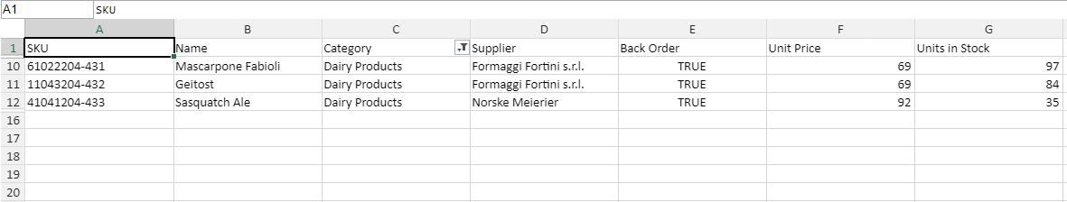 Worksheet level Filtering - Ignite UI™ Help